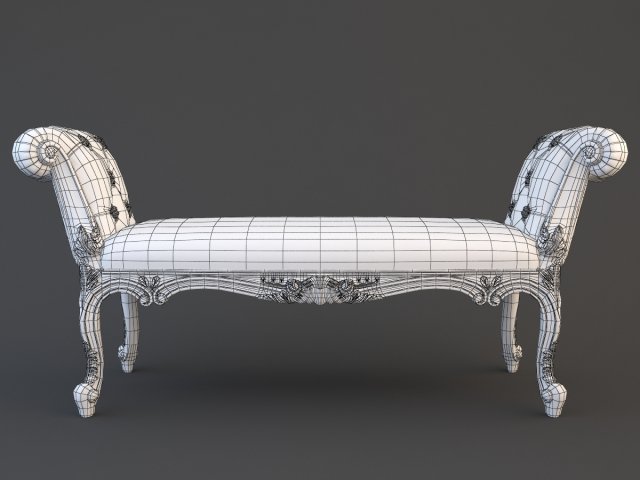classical banquette 3D Model in Bench 3DExport