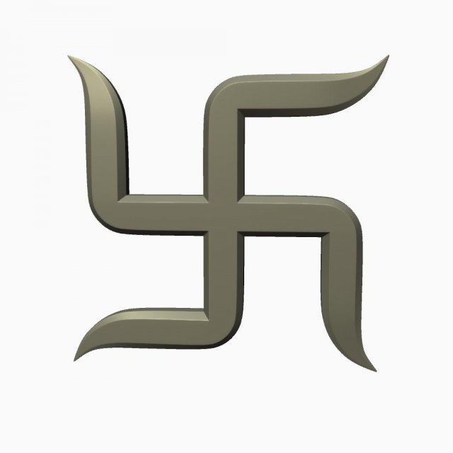 swastika 3D-Modell in Schmuck 3DExport