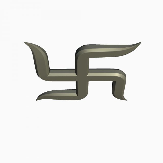 swastika 3D Model in Jewellery 3DExport