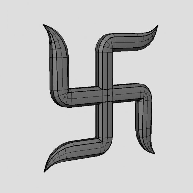 swastika 3D Model in Jewellery 3DExport