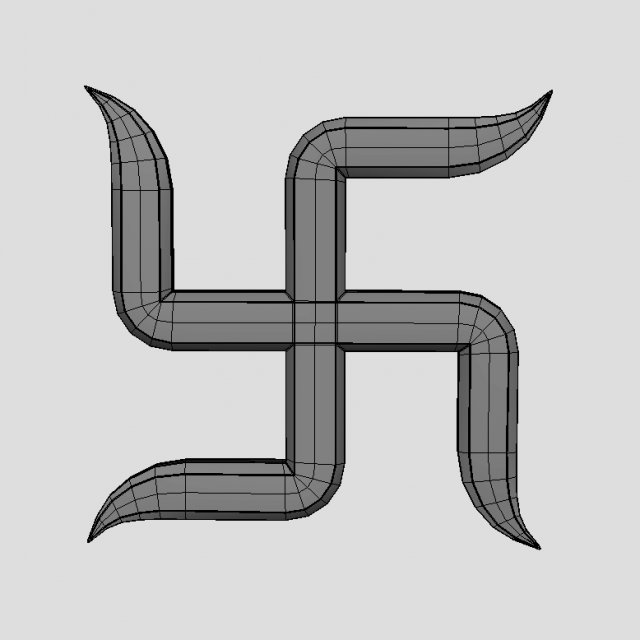 swastika 3D Model in Jewellery 3DExport