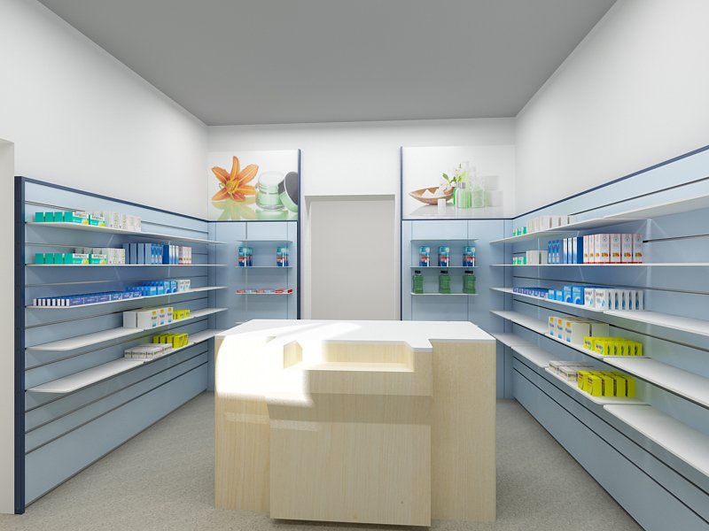 Pharmacy 3D Model in Medical Equipment 3DExport