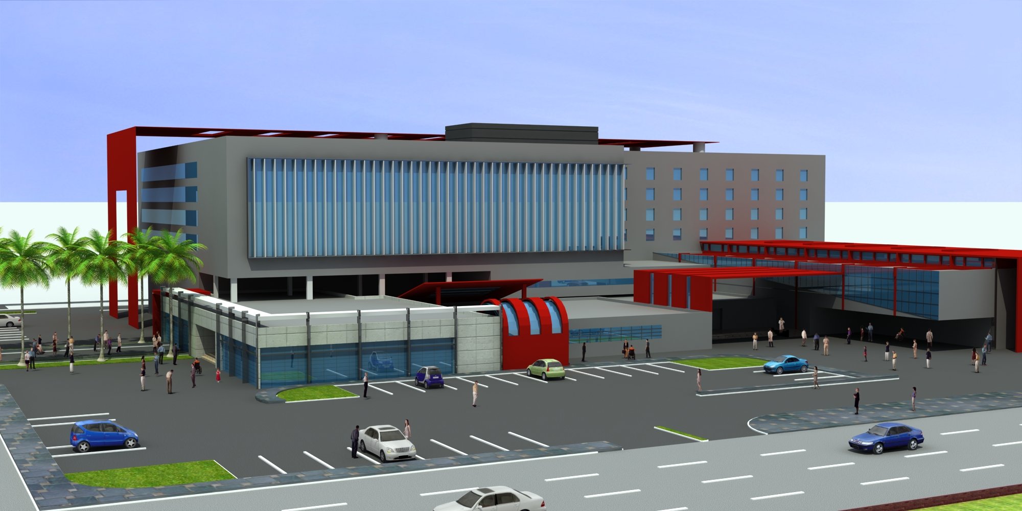Hospital building 3D Model in Buildings 3DExport