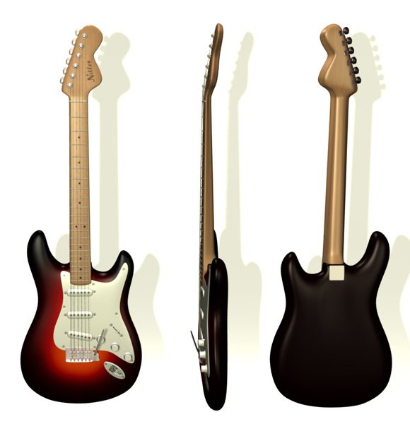 elguitar nillervision 3D Models in Guitar 3DExport