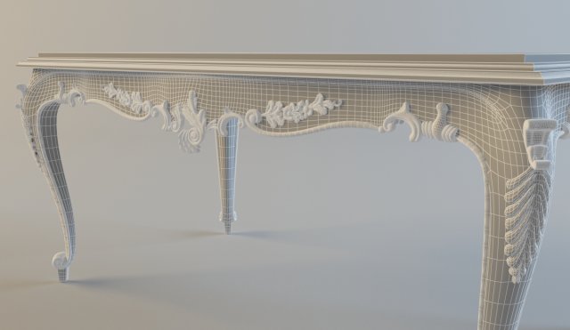 classic table 3D Model in Table 3DExport