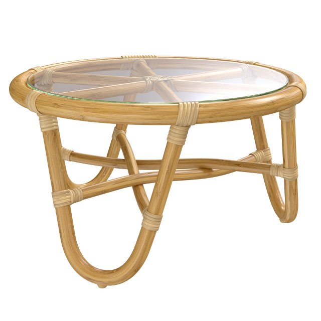 Round rattan table with curved legs 3D Model in Table 3DExport