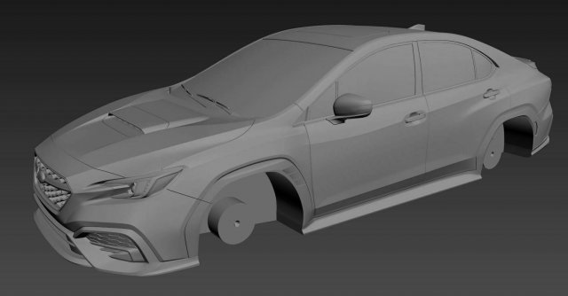 SUBARU WRX PRINTABLE 3D Print Model in Automotive 3DExport
