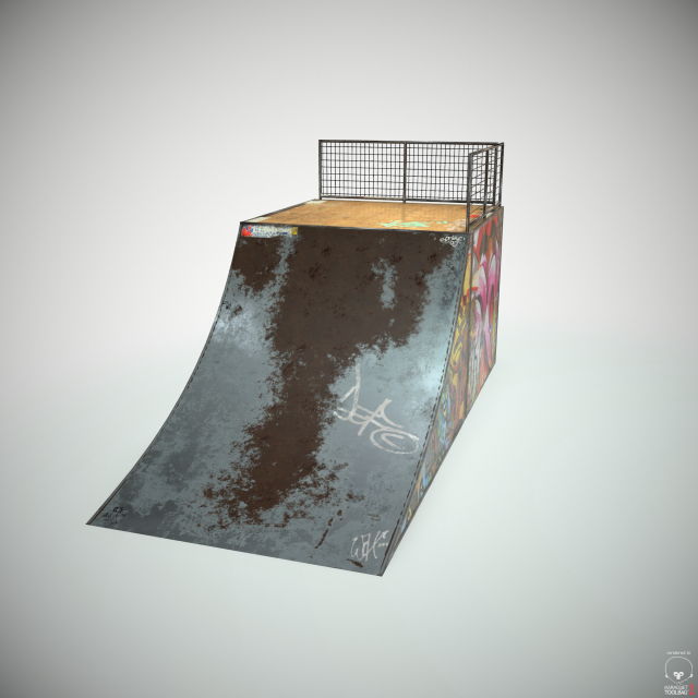 small skate ramp pbr textures 3D Model in Sports Equipment 3DExport