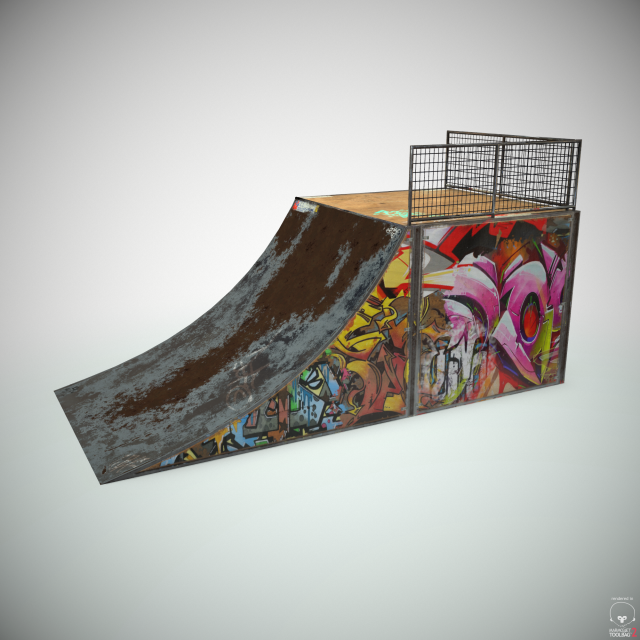 small skate ramp pbr textures 3D Model in Sports Equipment 3DExport