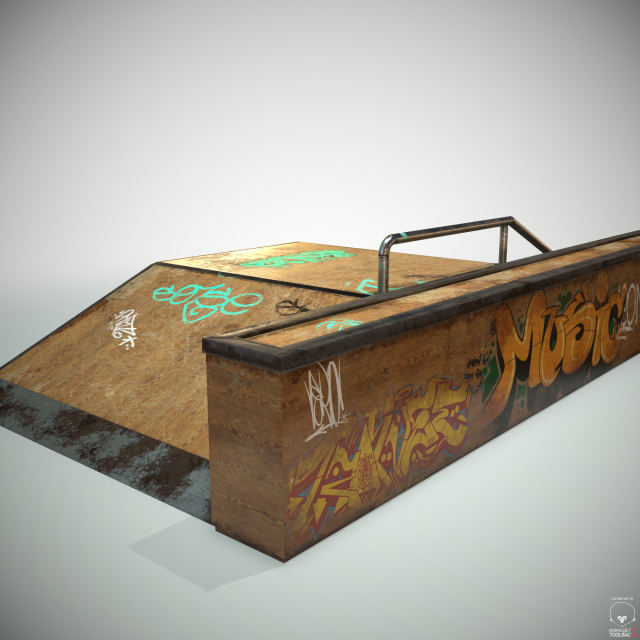 sk8 ramp pbr textures 3D Model in Spor Malzemeleri 3DExport