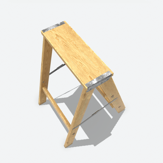 wooden stool animated rig pbr 3D Model in Other 3DExport