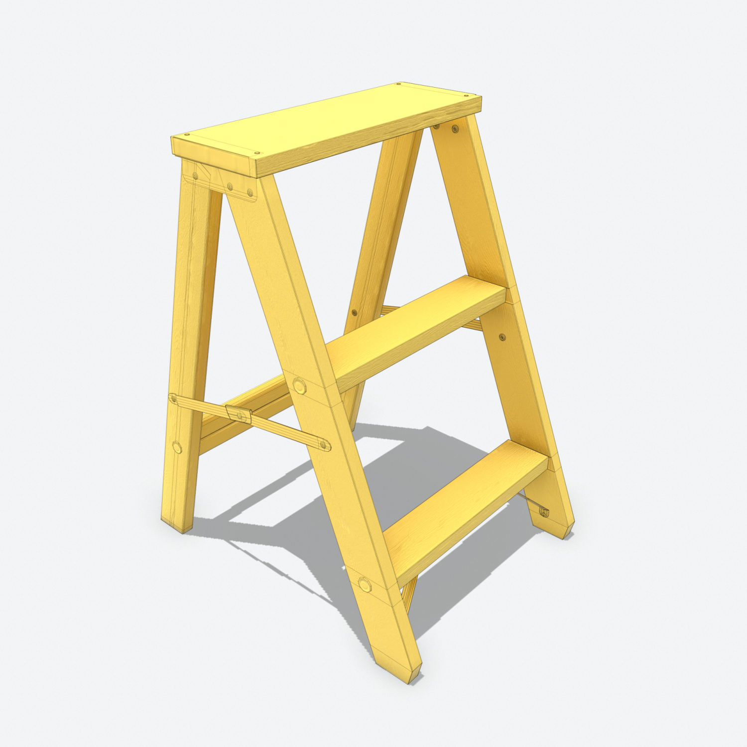 wooden stool animated rig pbr 3D Models in Other 3DExport