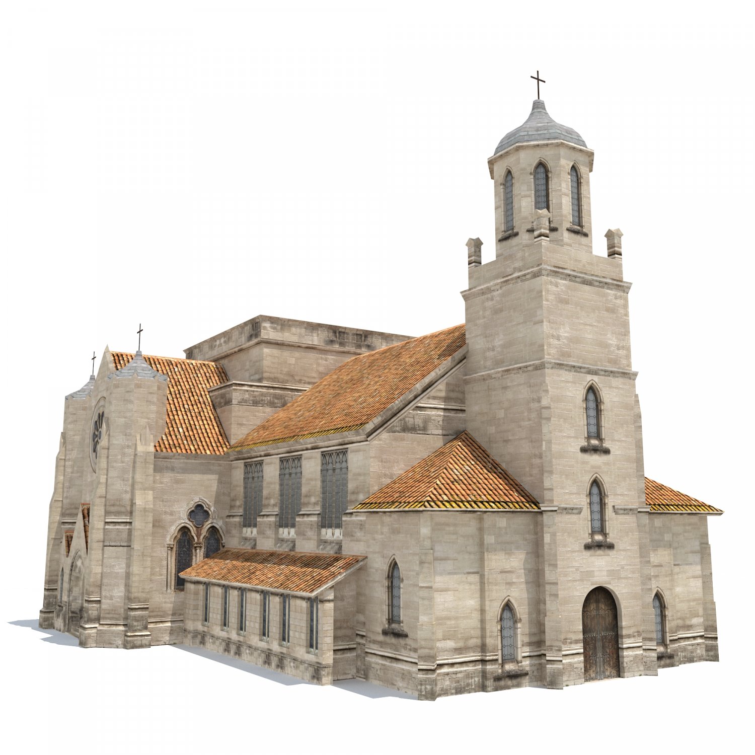 Church Building 169 3D Model in Buildings 3DExport