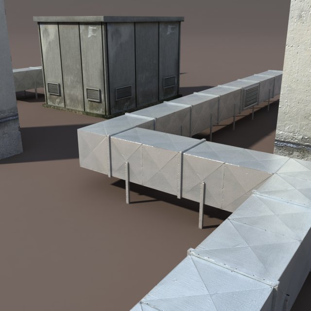 roof elements low poly 3D Model in Buildings 3DExport