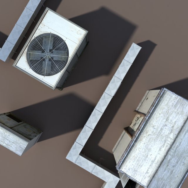 roof elements low poly 3D Model in Buildings 3DExport
