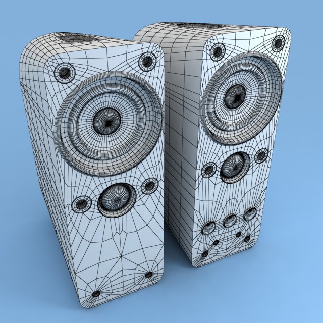 speaker 3D Model in Audio 3DExport