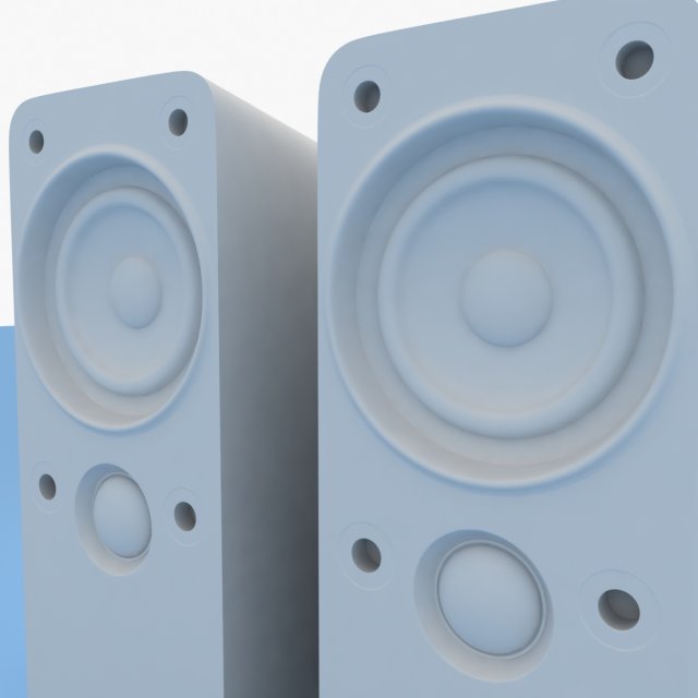 speaker 3D Model in Audio 3DExport