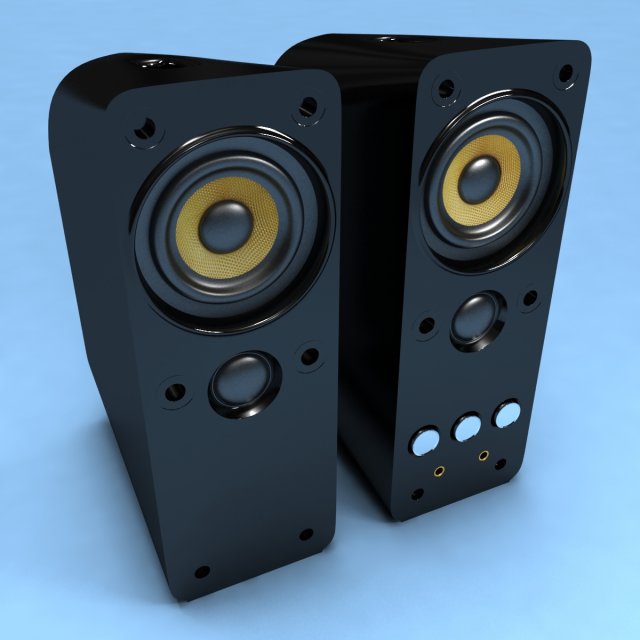 speaker 3D Model in Audio 3DExport