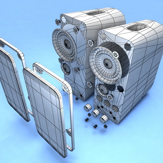 speaker 3D Model in Audio 3DExport