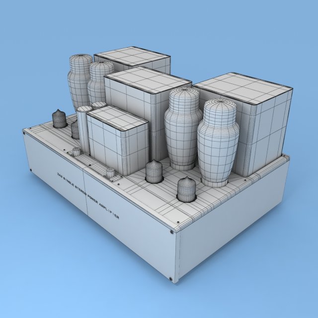 amplifier 3D Model in Audio 3DExport