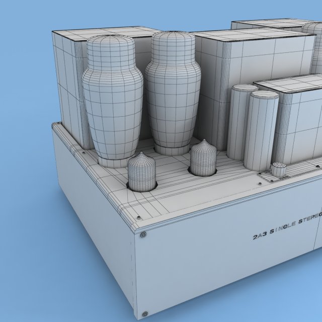 amplifier 3D Model in Audio 3DExport