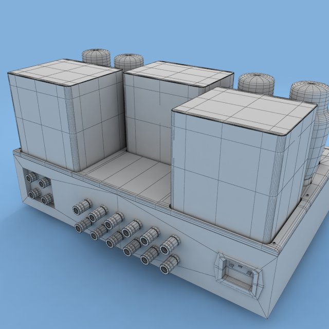 amplifier 3D Model in Audio 3DExport