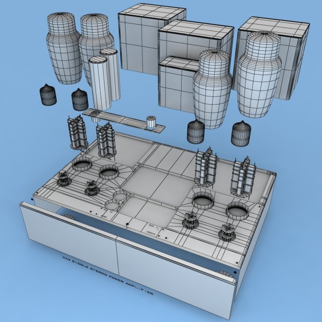amplifier 3D Model in Audio 3DExport