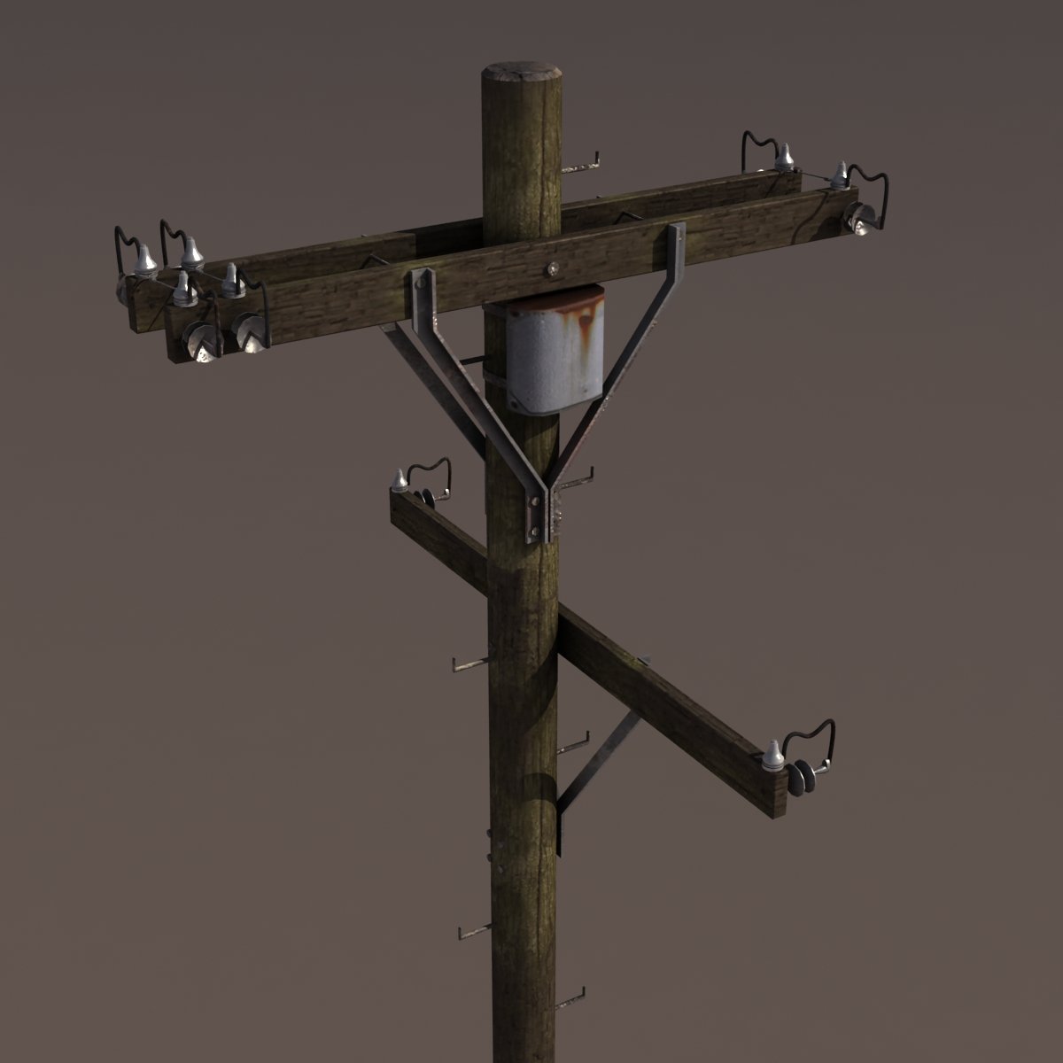 telephone pole low poly 3D Models in Miscellaneous 3DExport