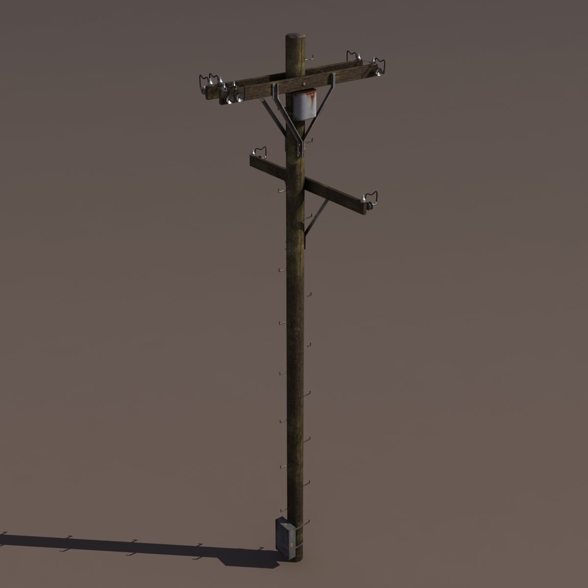 telephone pole low poly 3D Models in Miscellaneous 3DExport