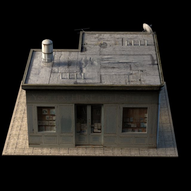 small shop building 3D Model in Buildings 3DExport
