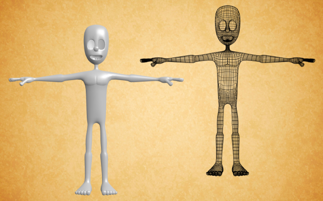 body cartoon normal 3D Model in Cartoon 3DExport