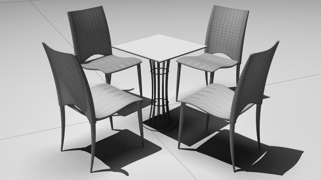 chair and table 3D Models in Chair 3DExport