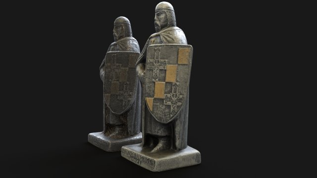 3D Knight statue 3D Model in Decoration 3DExport