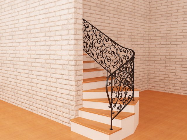 wrought iron railing 3D Model in Miscellaneous 3DExport