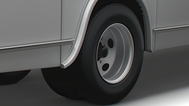 Generic Old Bus wheel 3D Model in Parts of auto 3DExport