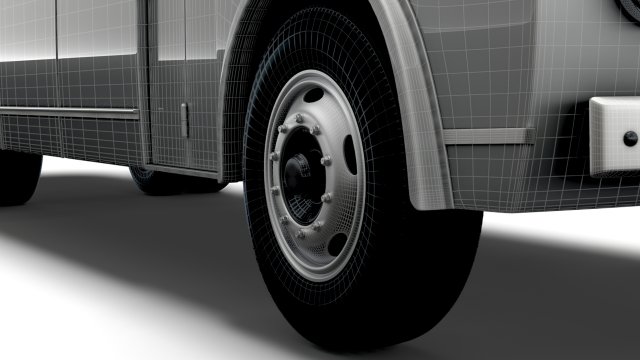 Generic Old Bus wheel 3D Model in Parts of auto 3DExport