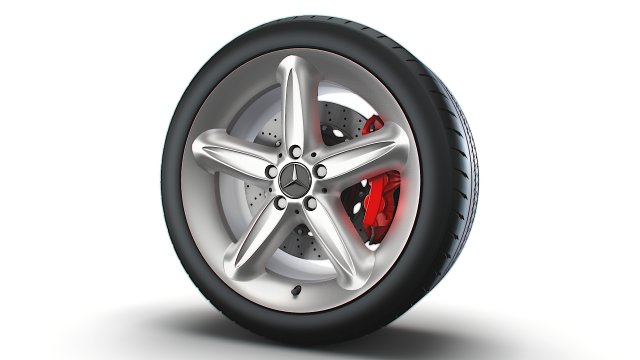 Mercedes Benz 230SL 17d wheel 3D Model in Parts of auto 3DExport