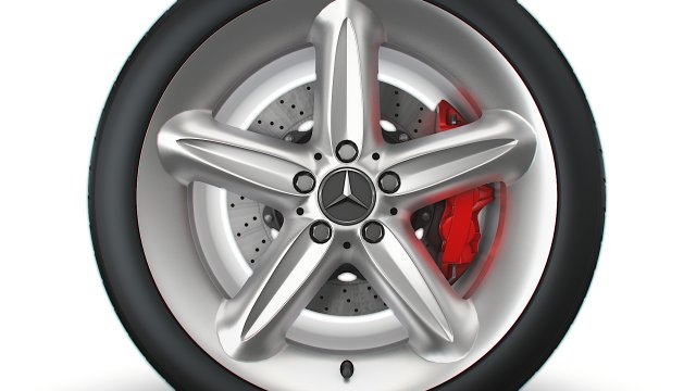 Mercedes Benz 230SL 17d wheel 3D Model in Parts of auto 3DExport
