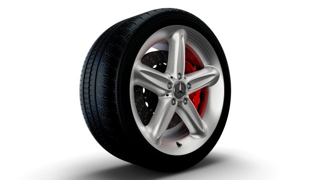 Mercedes Benz 230SL 17d wheel 3D Model in Parts of auto 3DExport