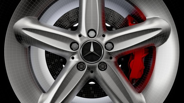 Mercedes Benz 230SL 17d wheel 3D Model in Parts of auto 3DExport