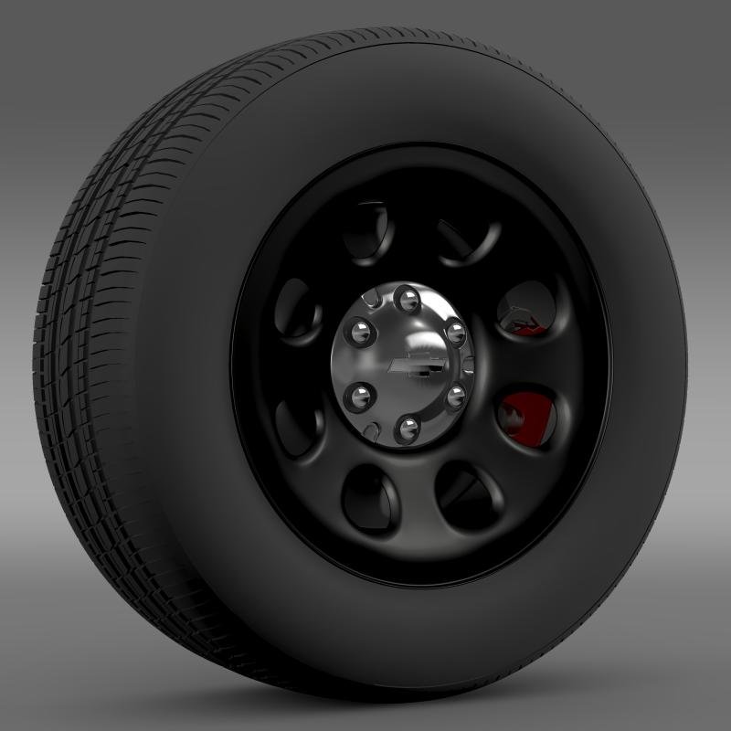 Chevrolet Tahoe Police wheel 3D Model in Parts of auto 3DExport