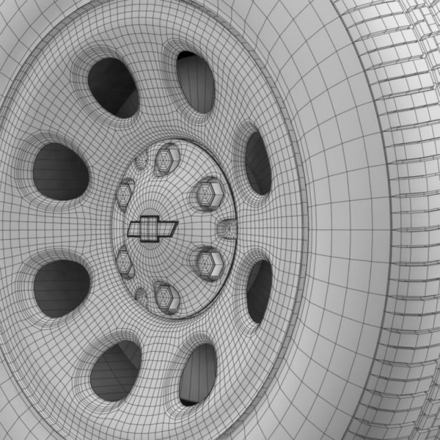 chevrolet tahoe police wheel 3D Model in Parts of auto 3DExport