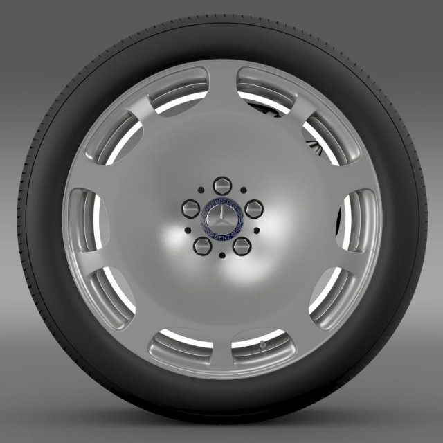mercedes maybach wheel 3D Model in Parts of auto 3DExport