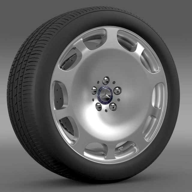 mercedes maybach wheel 3D Model in Parts of auto 3DExport