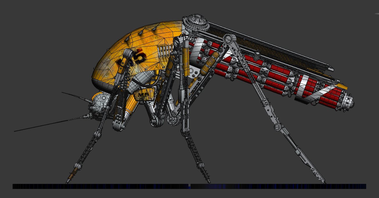 Mosquito Robot 3D Model in Robot 3DExport