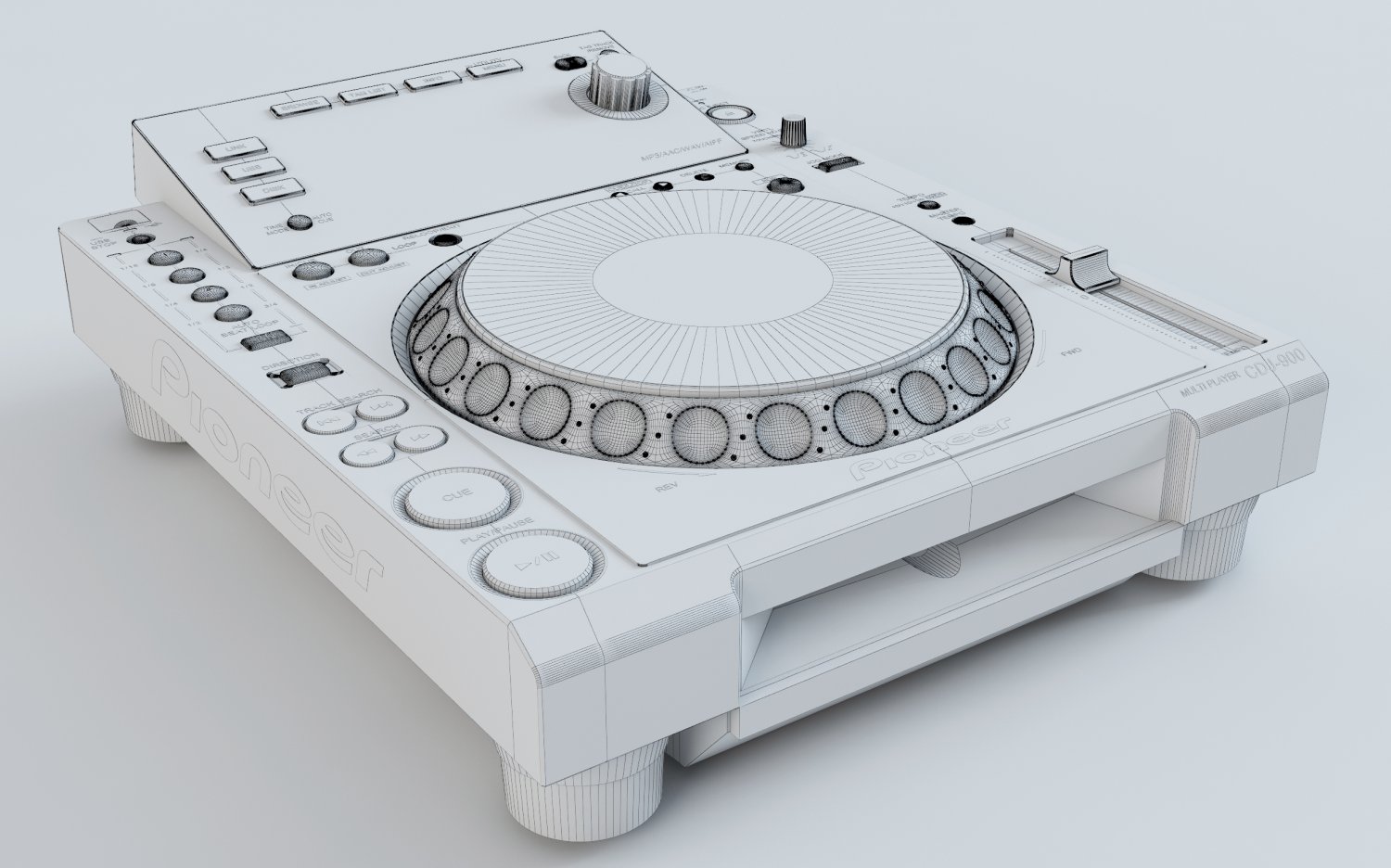Pioneer CDJ900 3D Model in Audio 3DExport