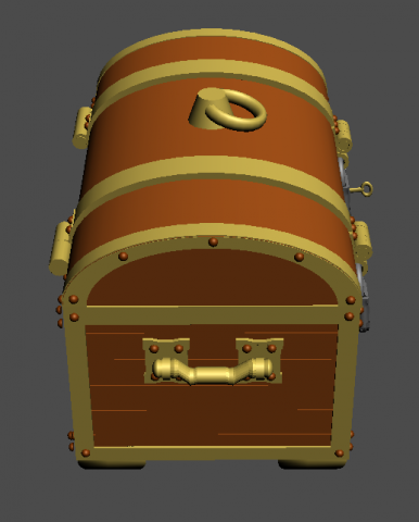 chest with coins 3D Model in Bedroom 3DExport