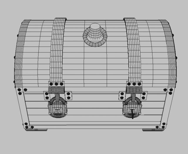 chest with coins 3D Model in Bedroom 3DExport