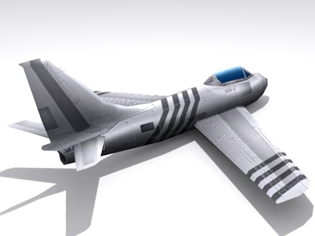 F86 Sabre 3D Model in Fighter 3DExport