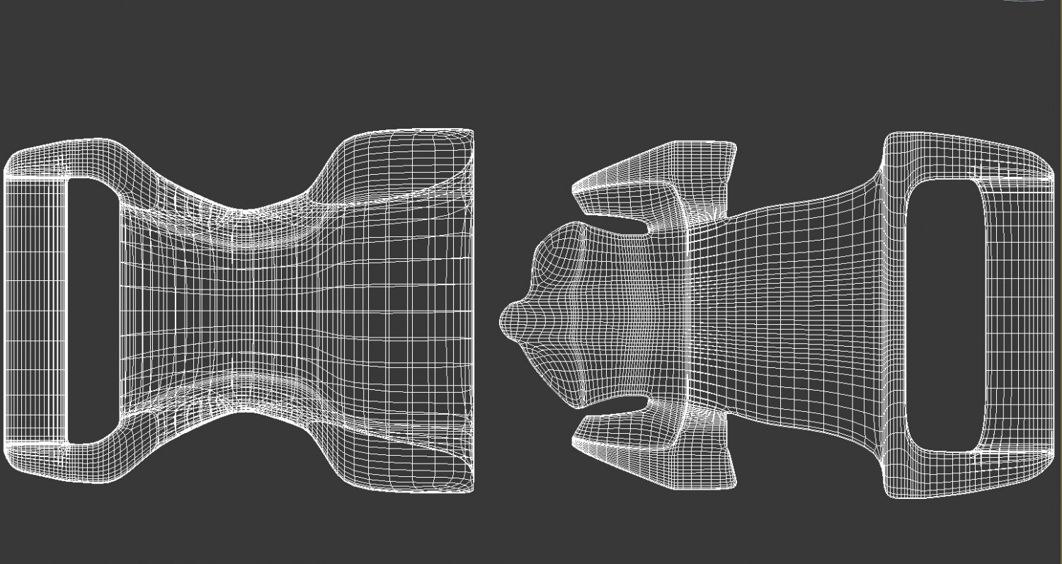 Plastic Buckle 3D Model in Clothing 3DExport